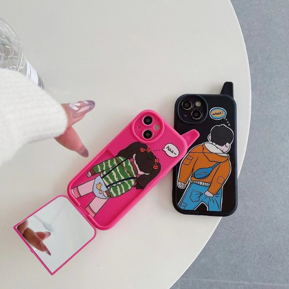 iPhone case | INSNIC Creative Cartoon Spoof Butt Scratching Couples An